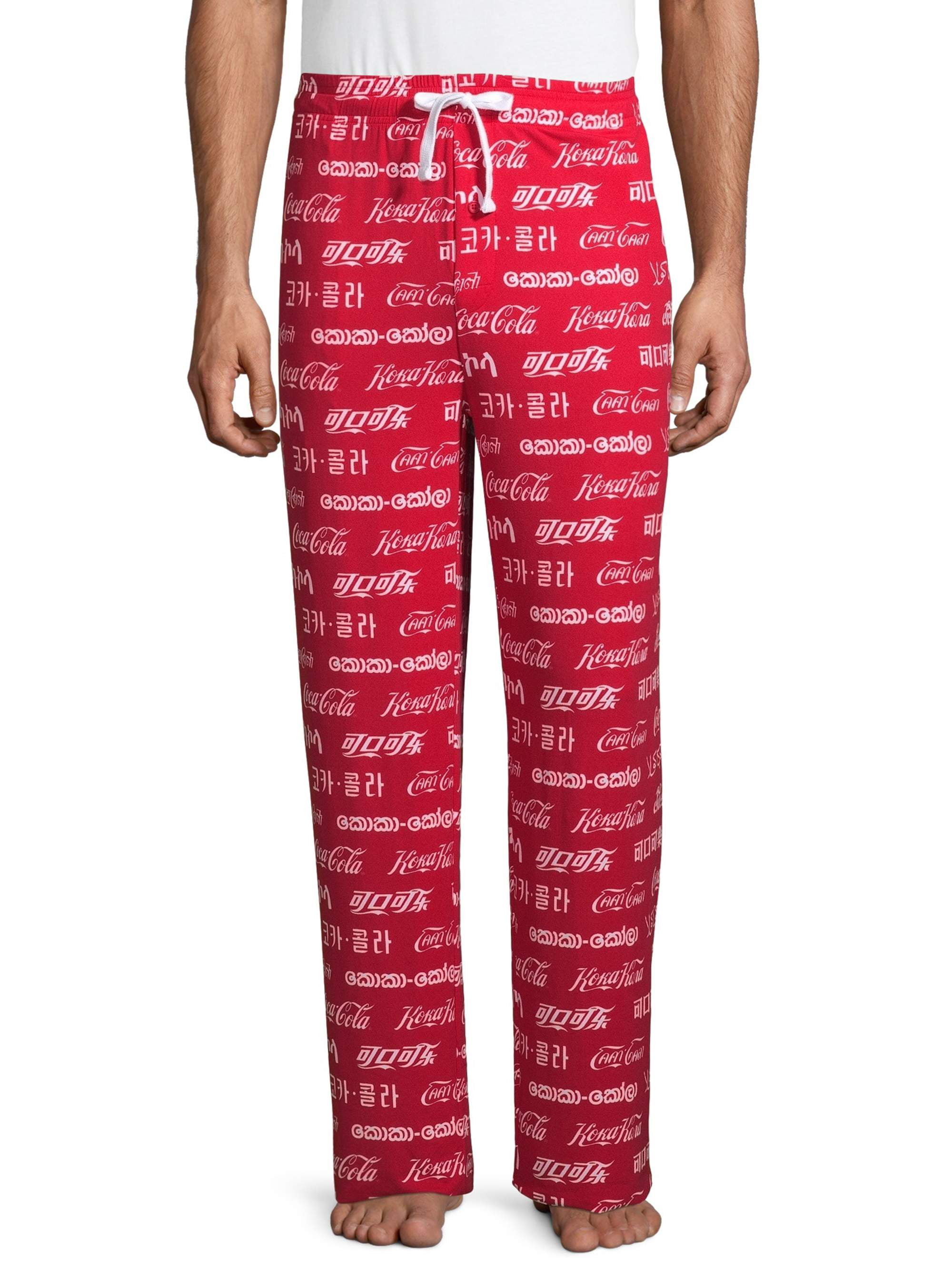 Coca-Cola Men's Languages Sleep Pants with Pockets, Elastic Waistband ...