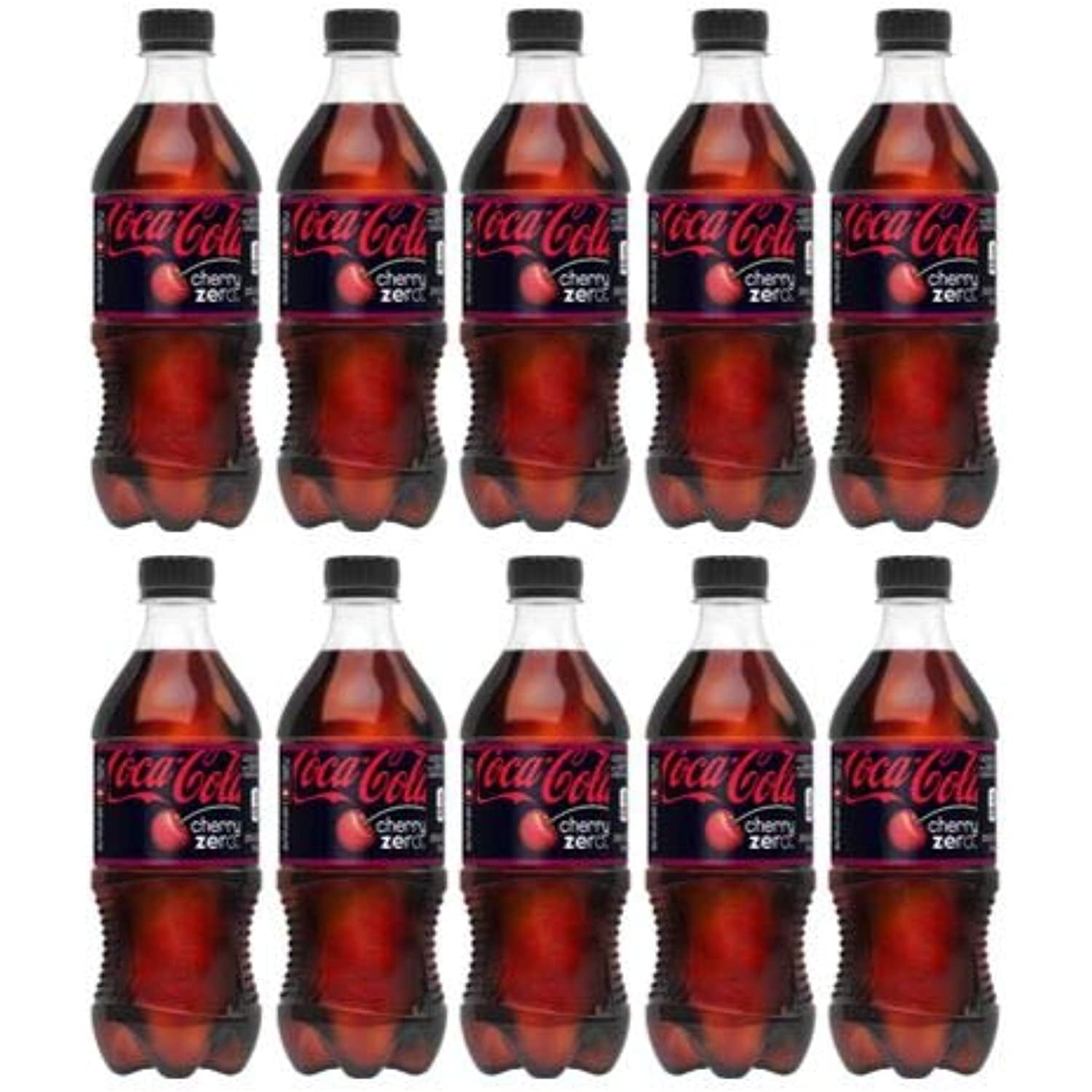 Coke Zero Cherry 20 oz Bottles (Pack of 10, Total of 200 Fl OZ ...