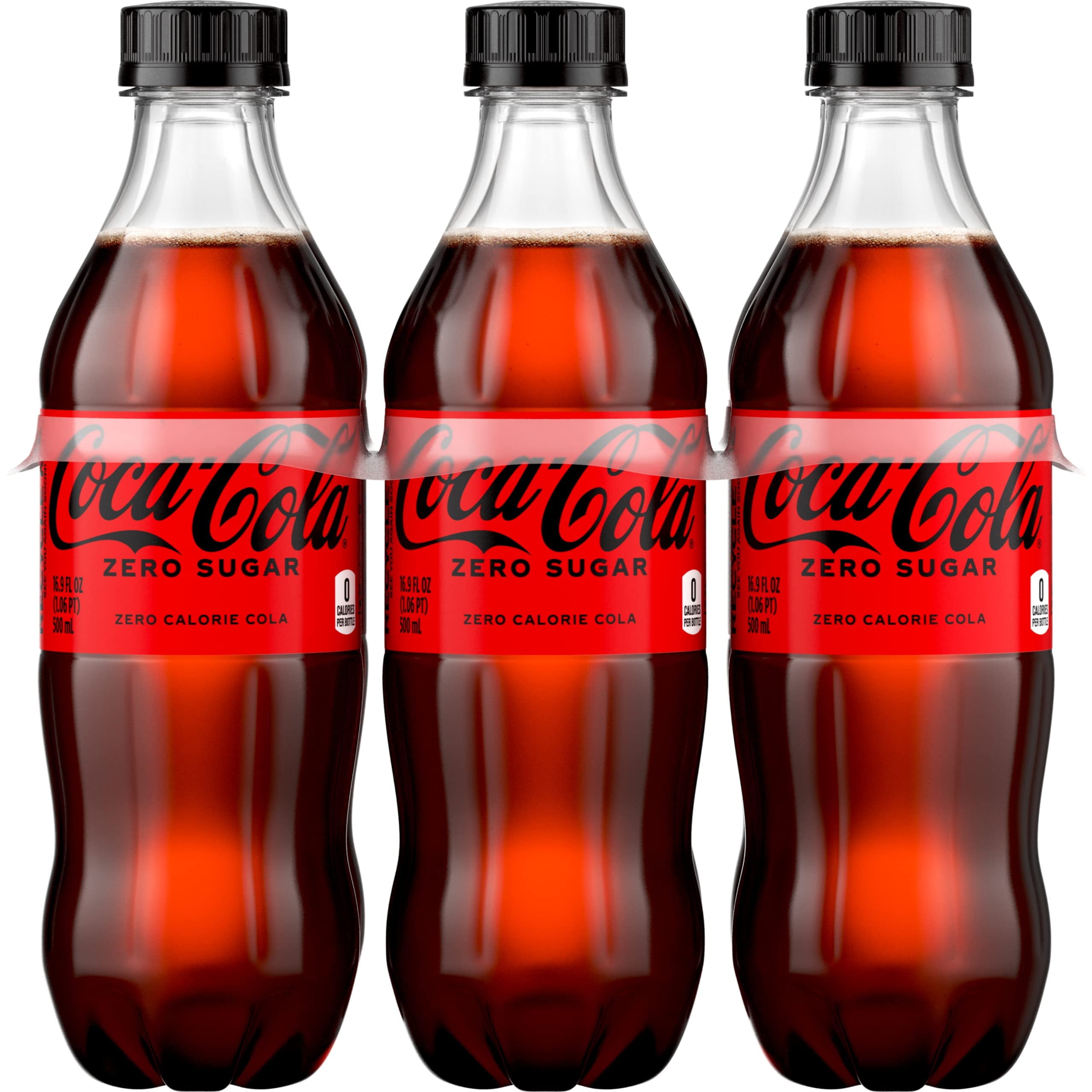 Coca-Cola Zero, Zero Sugar Diet Soda, Caffeinated, 16.9 Fl Oz, 6 Pack ...