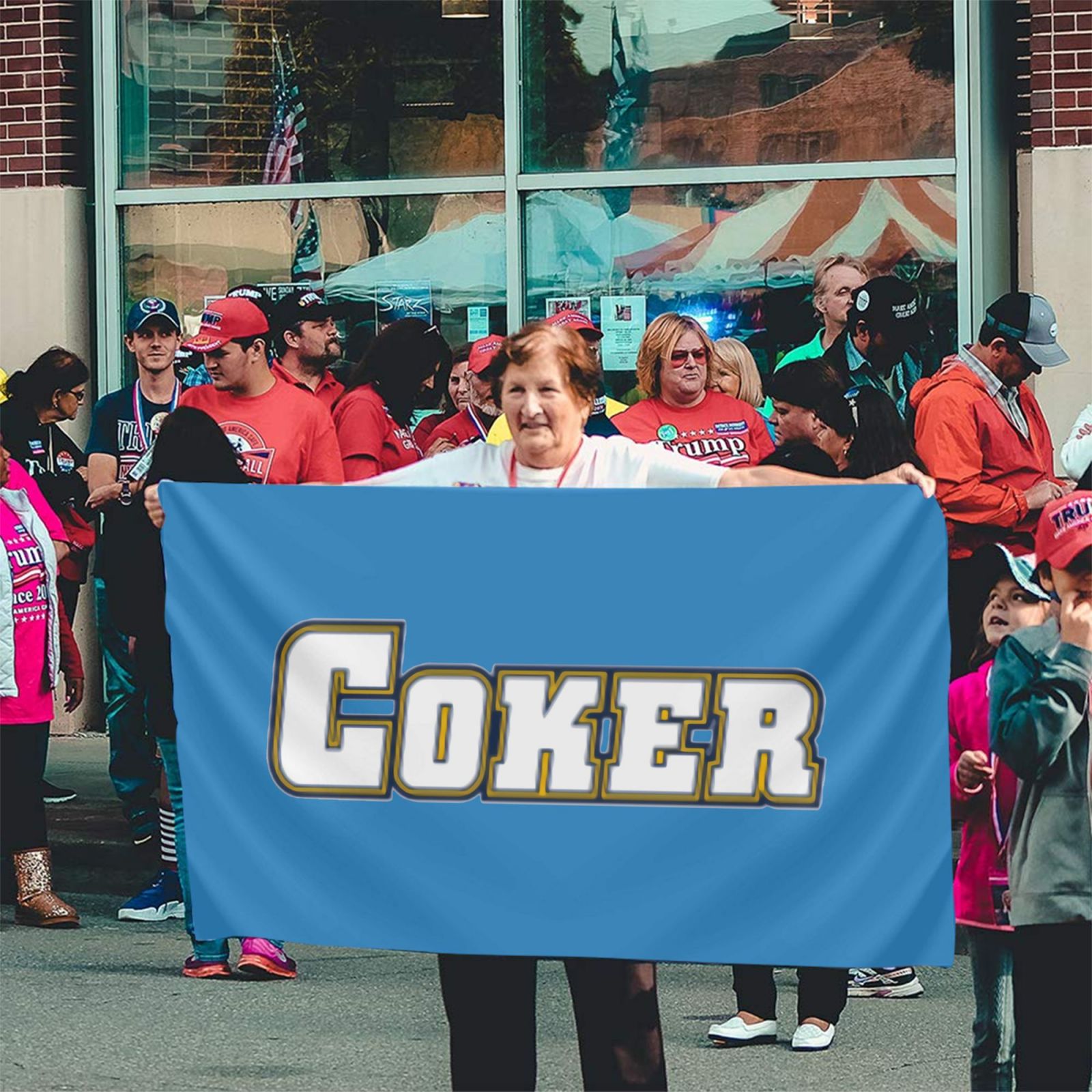 Coker University Logo Flag 3x5 Outdoor ,Sewn Stripes, Stronger Brass ...