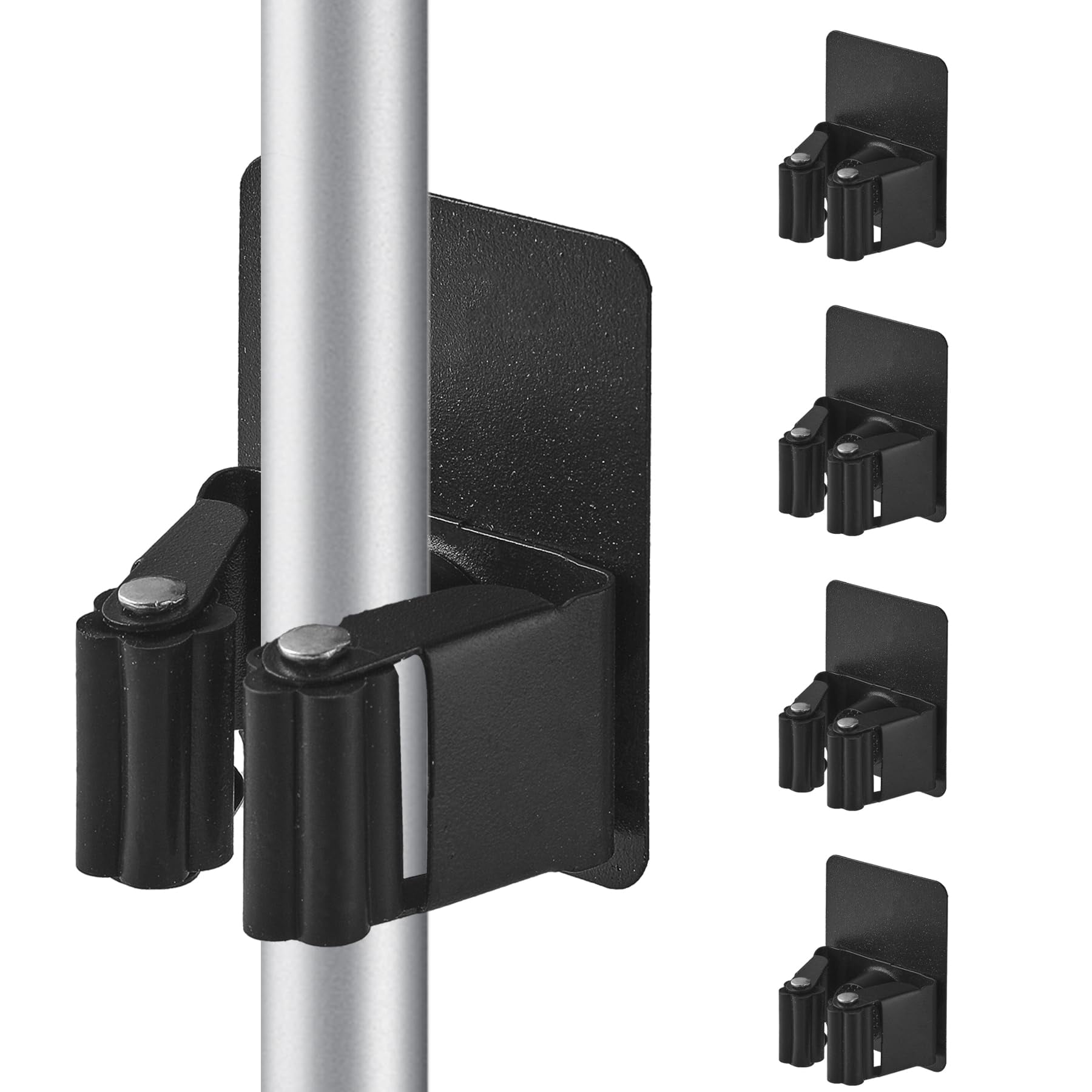 Cokshy 4 Pcs Stainless Steel Broom Holder, Heavy Duty Garden Tool ...