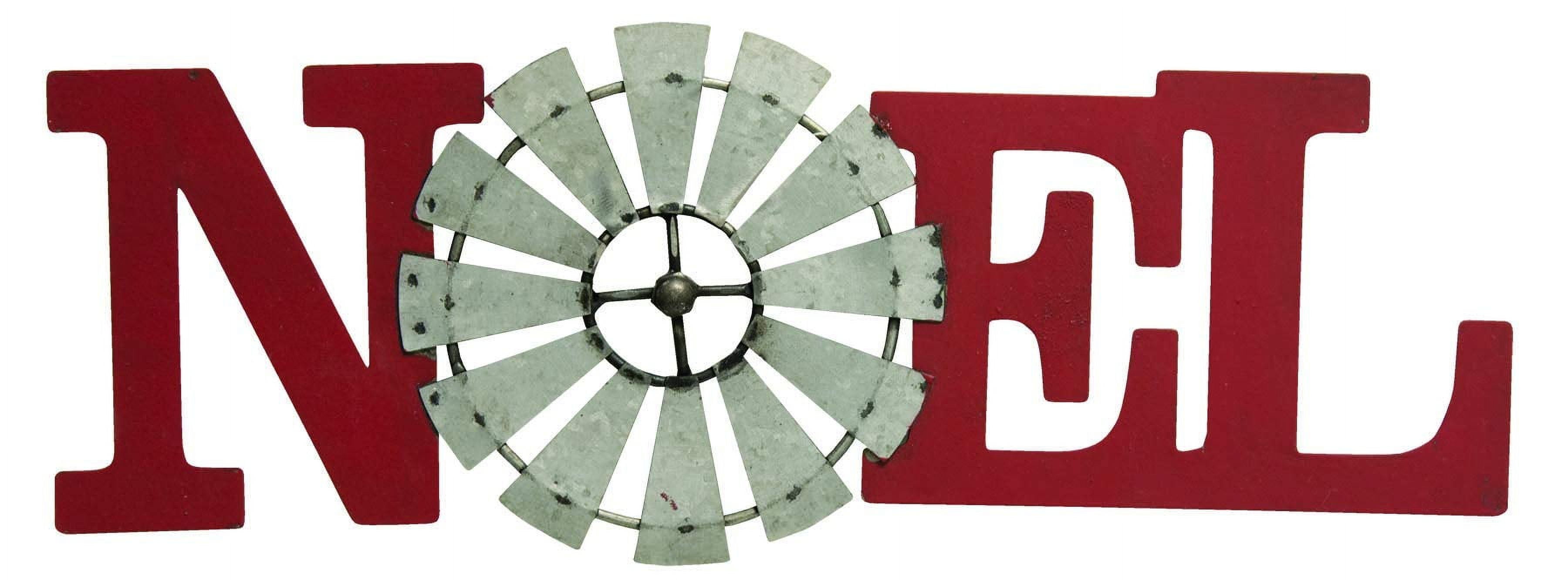 Col House Designs "Joy" or "Noel" Red Windmill Metal Sign - Farmhouse ...