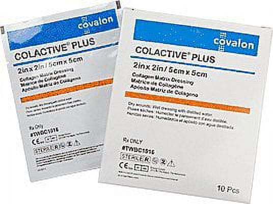 ColActive Plus Collagen Dressing 2" x 2" [Box of 10] - Walmart.com