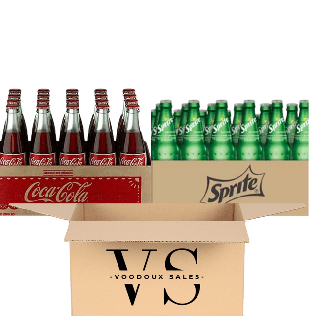 Cola + Sprite (Glass Bottled) Variety Pack 24 Total Bottles - In ...
