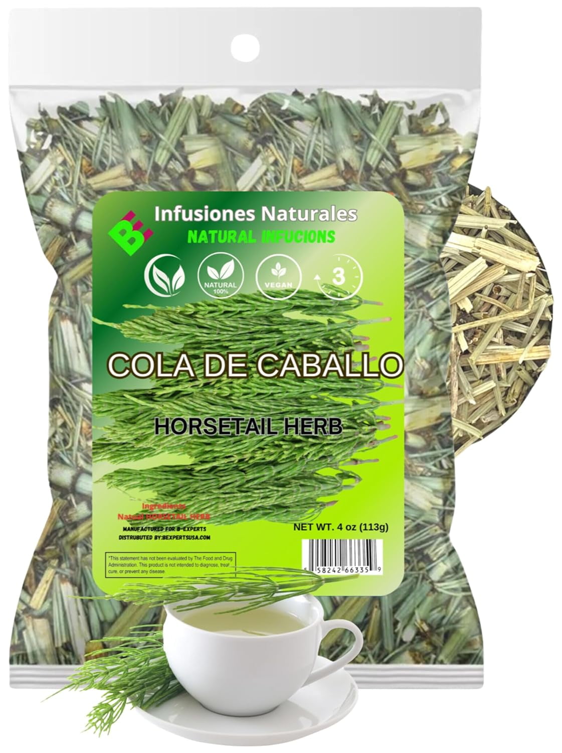 Cola de Caballo TE (Horsetail Herb 4 oz.) (113g), Cola de Caballo ...