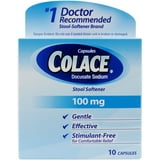 Colace 100 mg Capsules, 10 Ct - Walmart.com