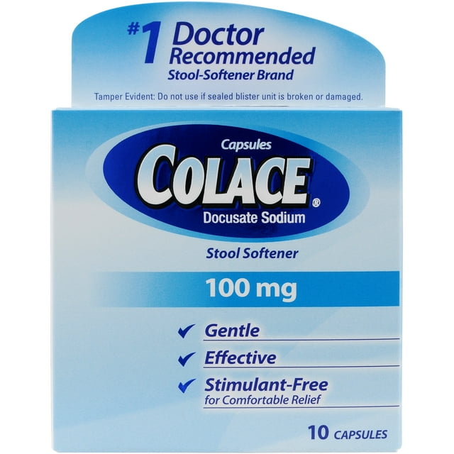 Colace 100 mg Capsules, 10 Ct - Walmart.com