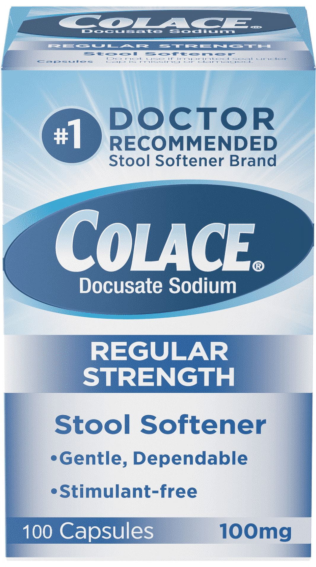 Colace Regular Strength Stool Softener for Constipation Relief ...