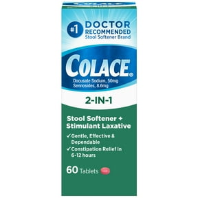 Peri-Colace Stool Softener and Stimulant Laxative, Docusate Sodium 4mg ...