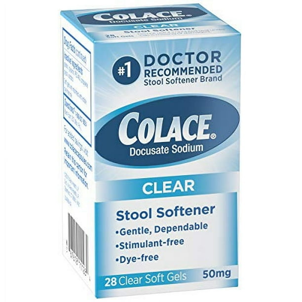 Colace Clear Soft Gels Stool Softener 28 ea (Pack of 4) - Walmart ...