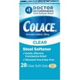 Colace Clear Stool Softener Capsules, Constipation Relief, 50mg ...