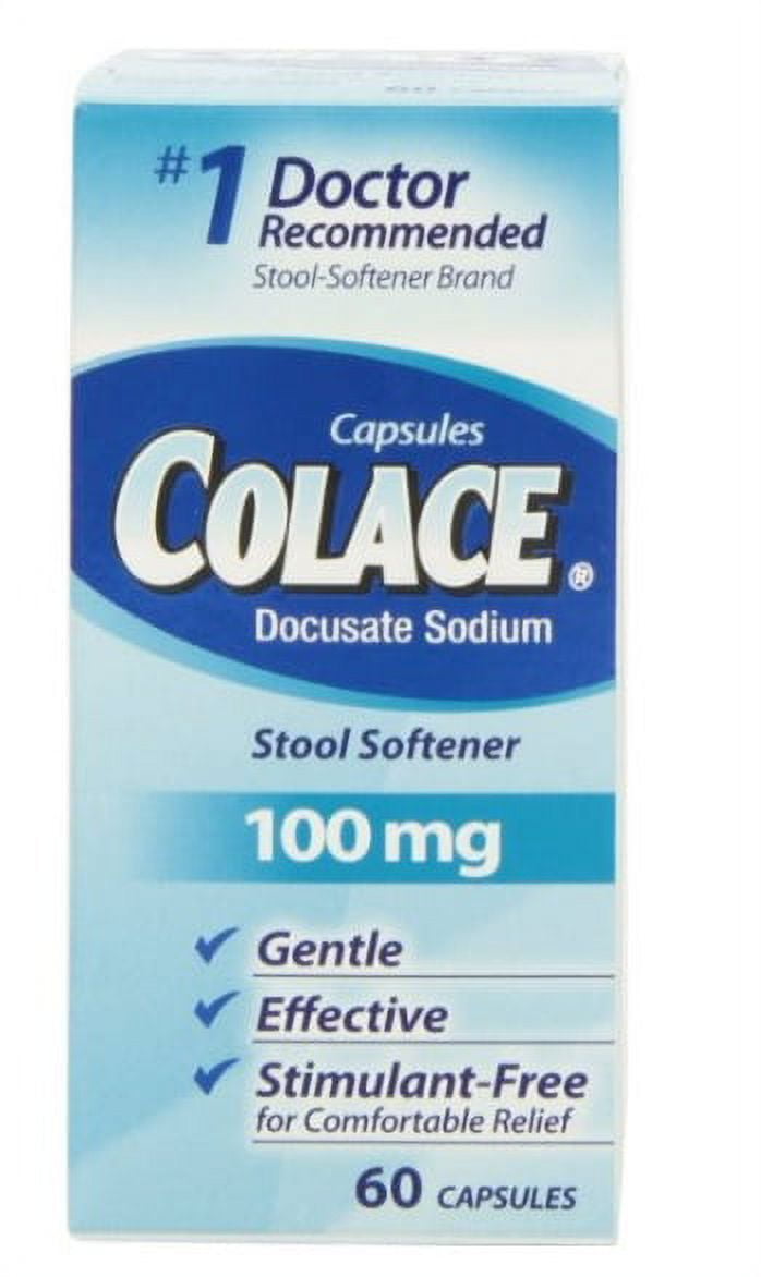 Colace Stool Softner 100 mg Capsules 60 ea (Pack of 3) - Walmart.com