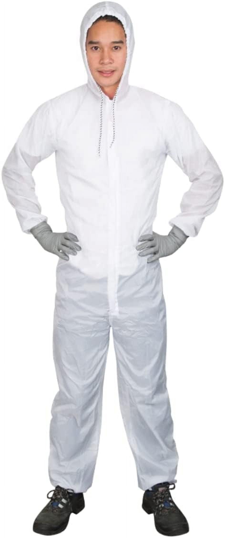 Colad White Nylon Plain Reusable Paint Coverall Spray Suit Medium ...