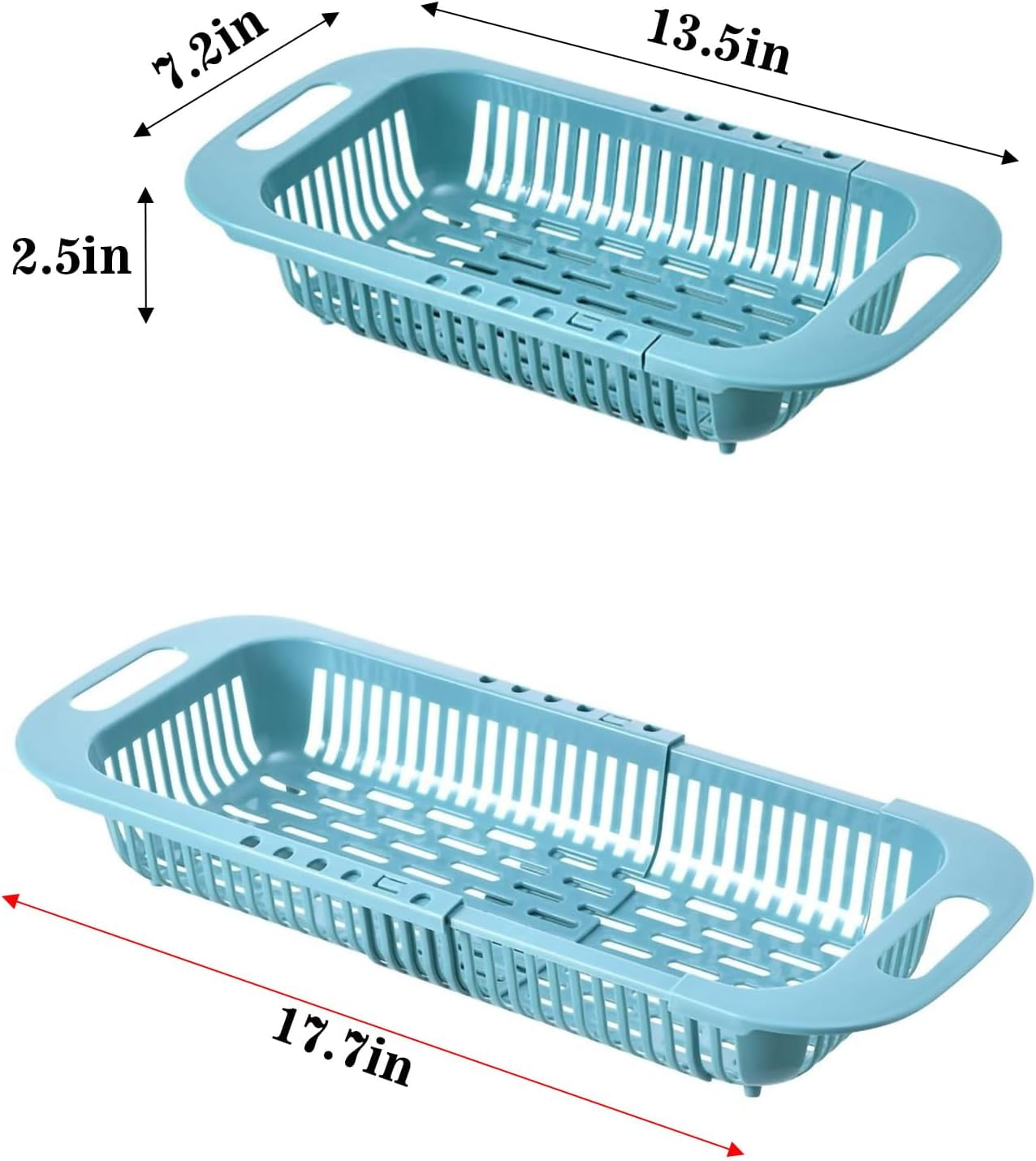 Colander for Kitchen, Extendable Over the Sink Colander, Fruits and ...