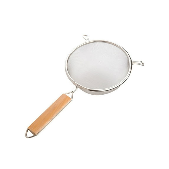 Colander Portable Expandable Stainless Steel Wooden Handle Oil Strainer ...