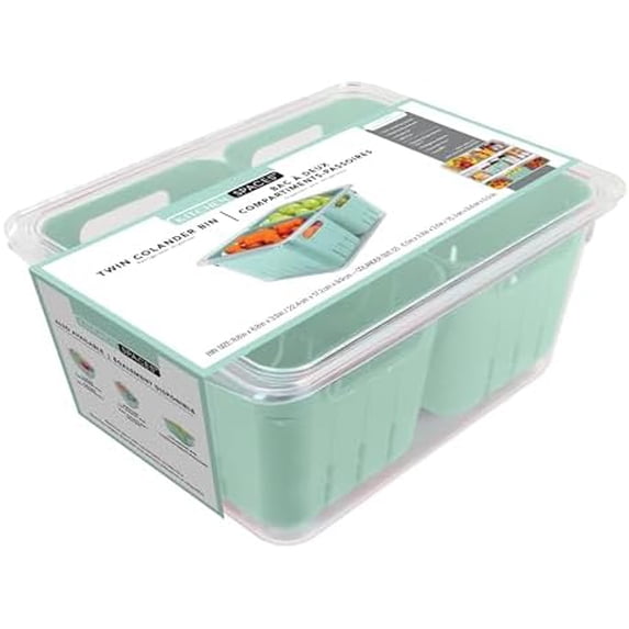 Colander Stackable Storage Organizer for Fridge, Freezer, and Pantry, 8 ...