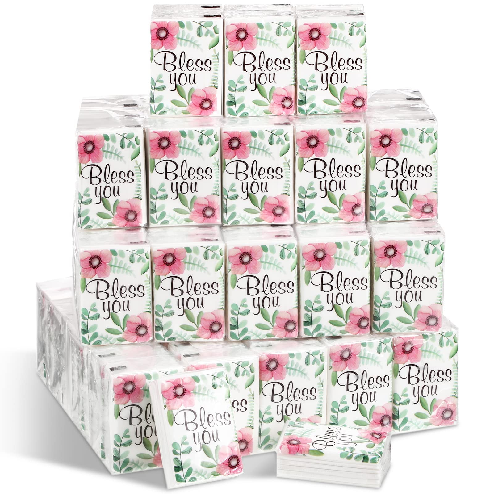 Colarr 120 Pack Travel DMF15 Size Tissue Packs Bulk 3 Ply Bless You ...