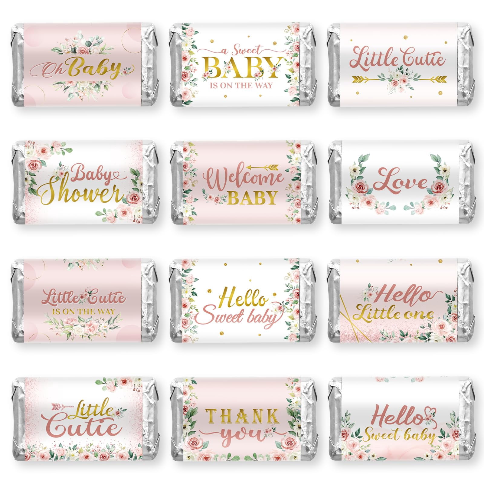 Colarr 180 Pieces Floral IFF17 Baby Shower Candy Mini Flower Baby ...
