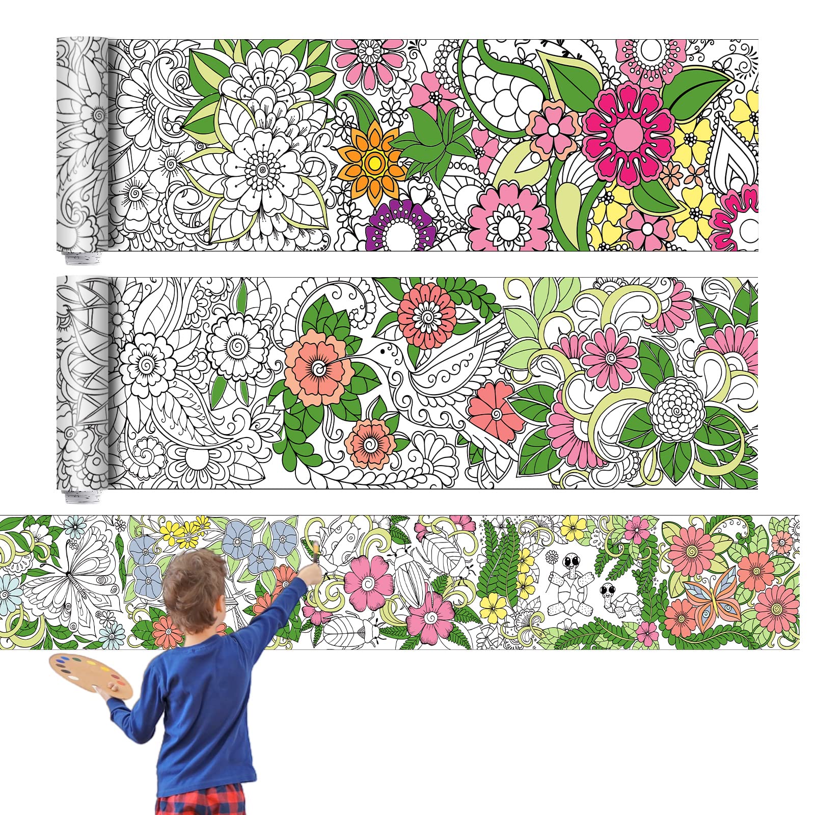 Colarr 3 Pack Giant BCF26 Mandalas Coloring Posters in Paper Jumbo ...