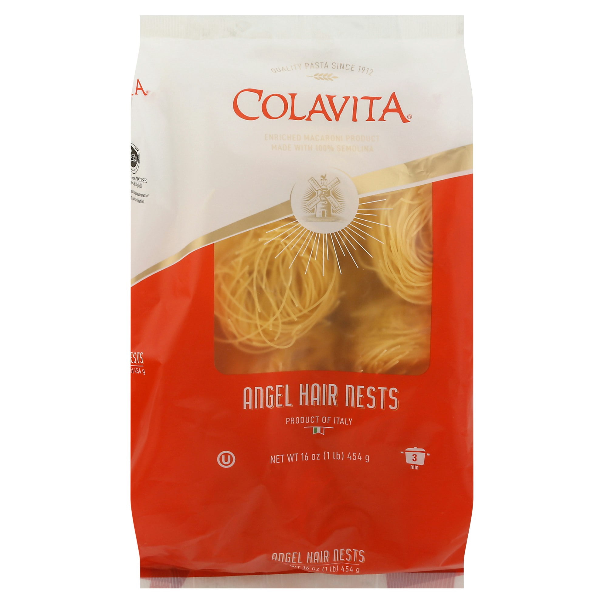 Colavita Angel Hair Pasta Nest 16 oz (Pack Of 12) - Walmart.com