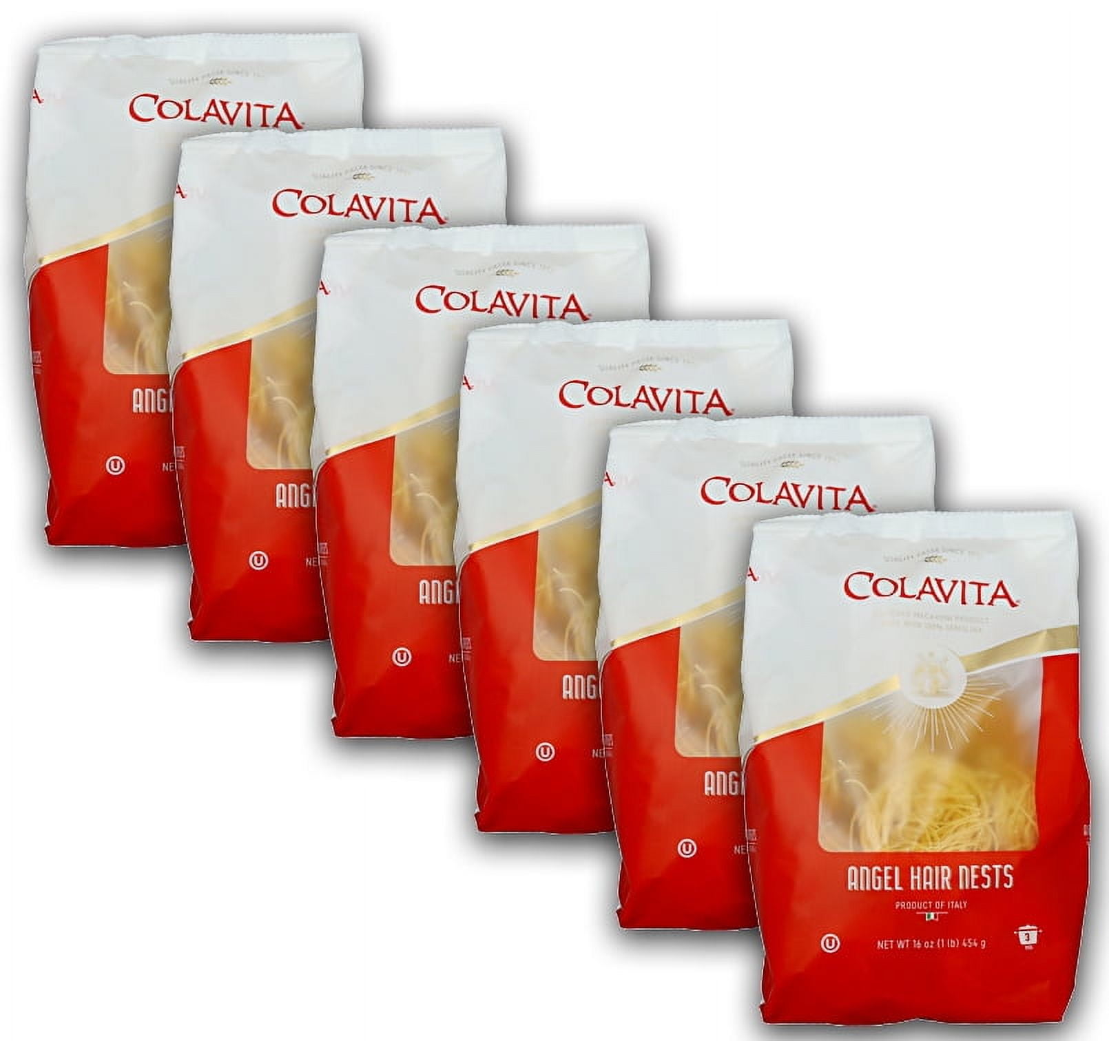 Colavita Authentic Italian Capellini (Angel Hair) Nest Pasta, 1 Pound ...