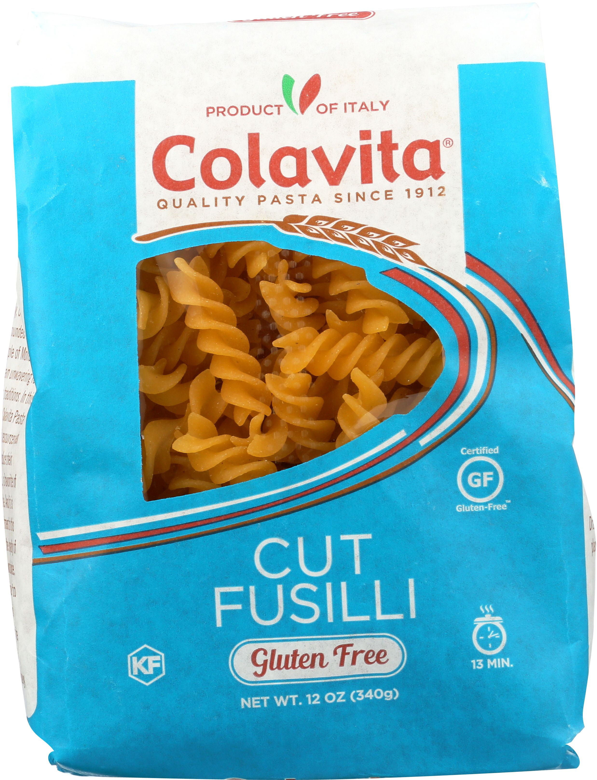 Colavita Gluten Free Cut Fusilli Pasta 12oz - Walmart.com