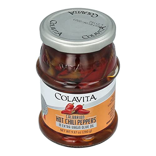 Colavita Marinated Vegetables SCH4 - Hot Chili Peppers in EVOO, 9.87oz ...