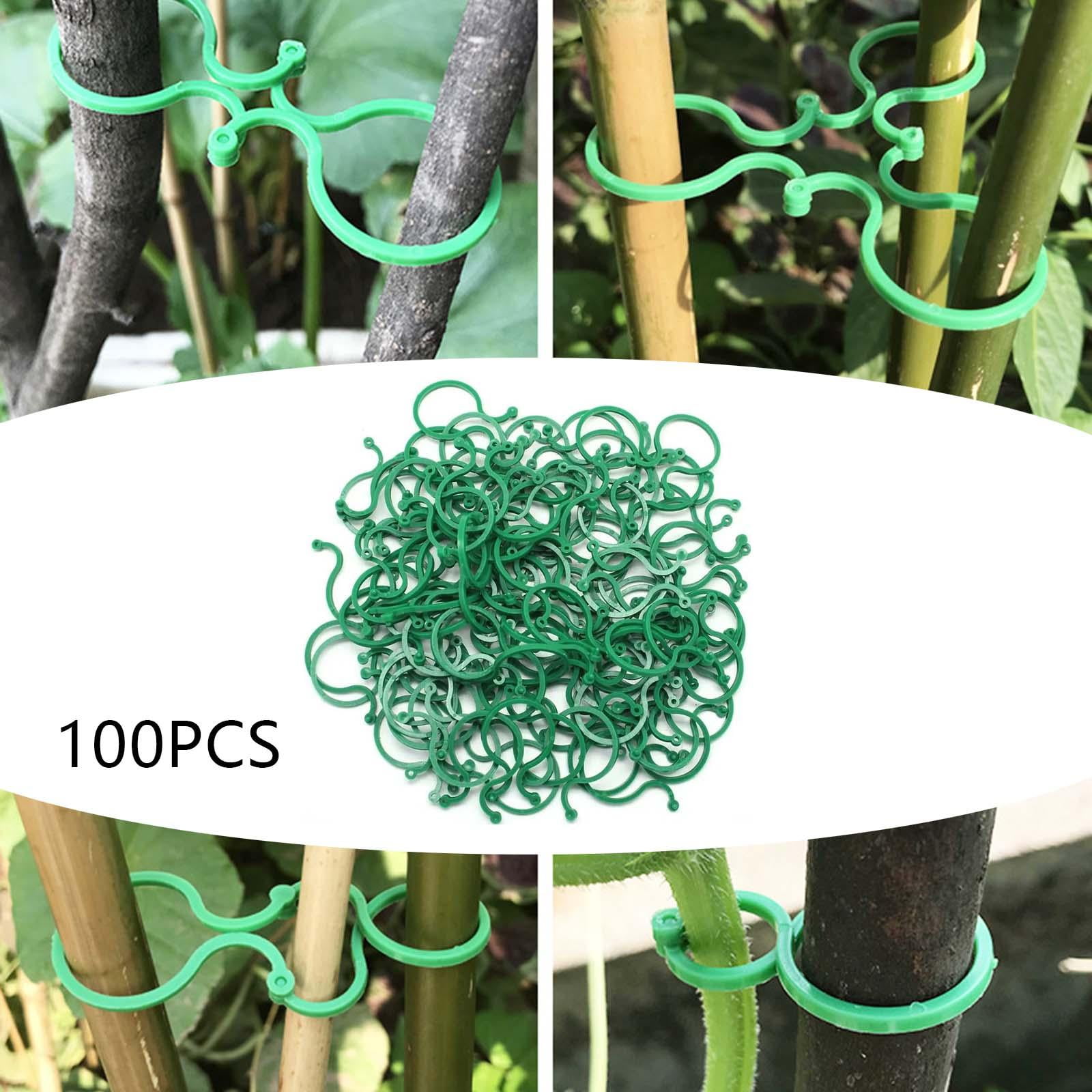 Colaxi 100 Pieces Plant Twist Clip Ties Plant Support Garden Clips ...