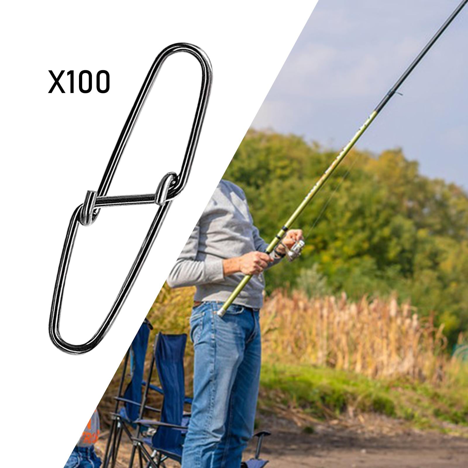 Colaxi 100Pcs Fishing Snaps Quick Change Fishing Snap Clips Compact ...