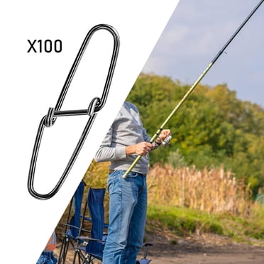 Colaxi 100x Fly Fishing Snap No Knot Snaps Fishing Hook Snap Connector ...