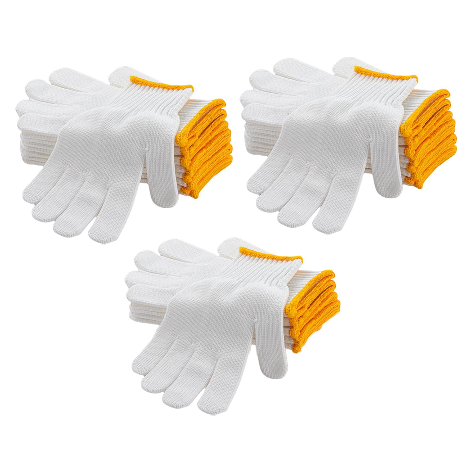 Colaxi 12Pcs Garden Gloves Cotton Gloves Hand Knit Elastic Cotton Thicken Work Gloves Working ...