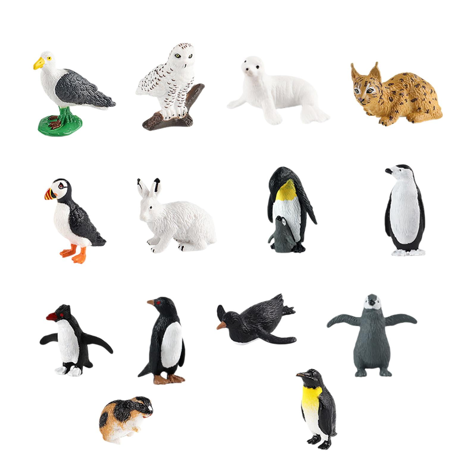 Colaxi 14x Arctic Animals Figurines Set Antarctic Animals Set Arctic ...