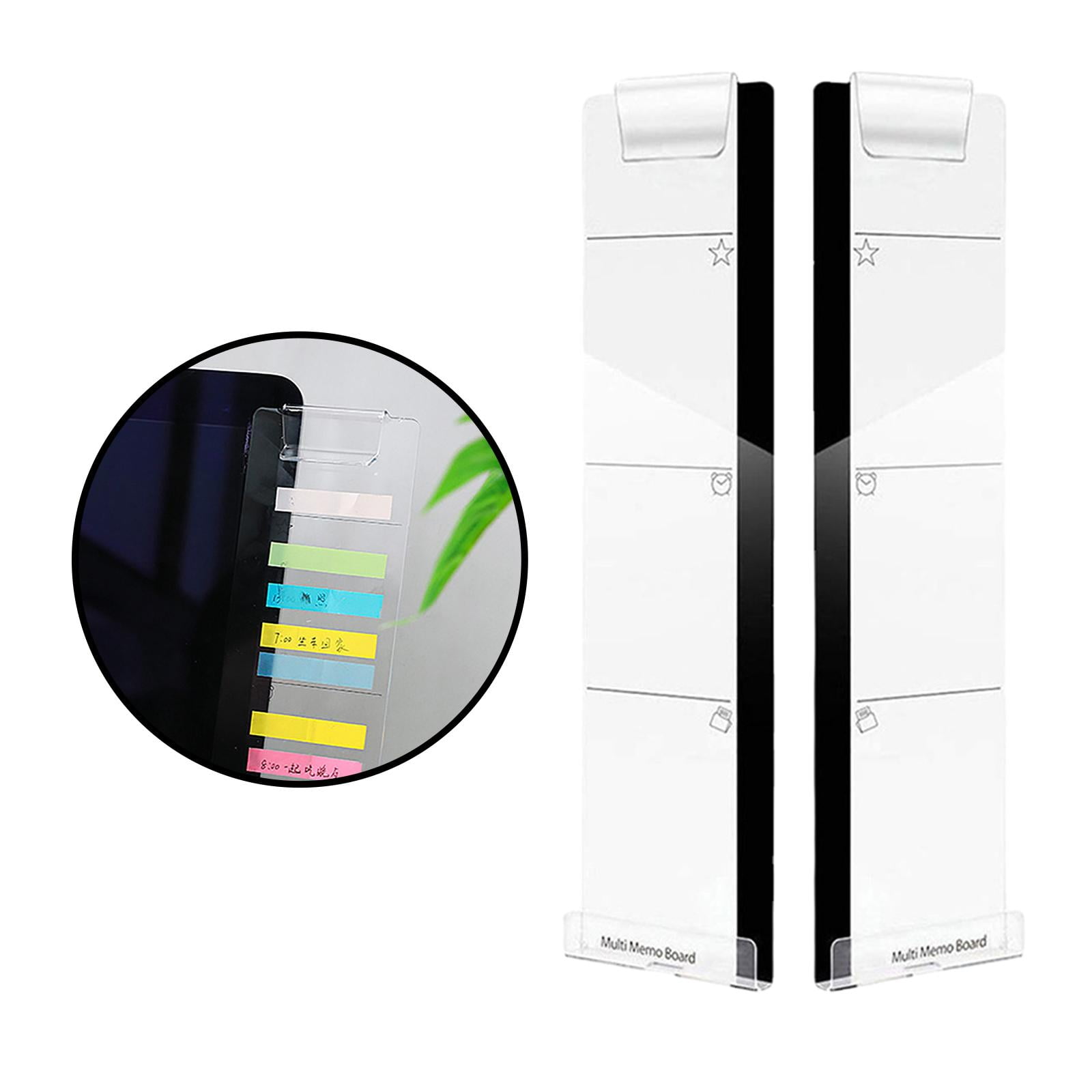 Colaxi 2 Pieces Monitor Message Board Side Note Pads Acrylic Easy to ...