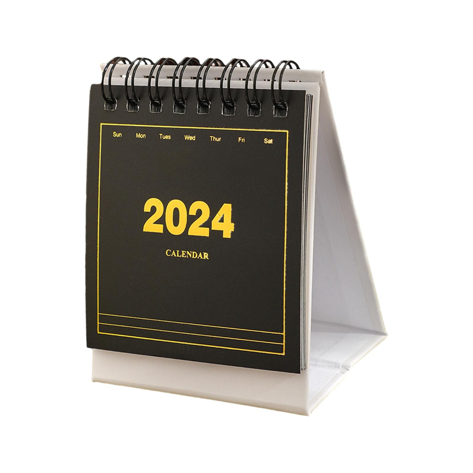 Colaxi 2024 Calendar Mini Desk Calendar,Portable,Ornaments,Standing ...