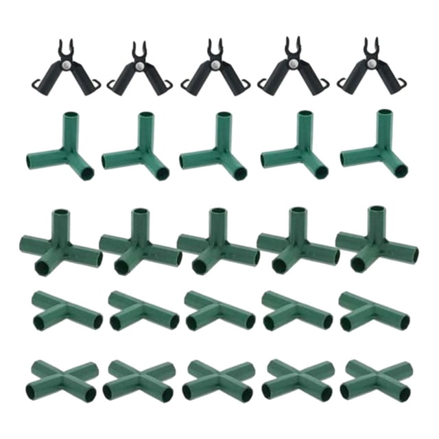 Colaxi 20x Greenhouse Frame Connector 5 Types Gardening Frame Joints ...