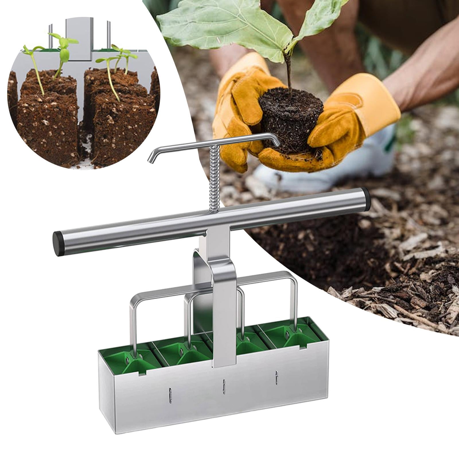 Colaxi 4 Cells Handheld Soil Block Maker Soil Quickly Maker Soil ...