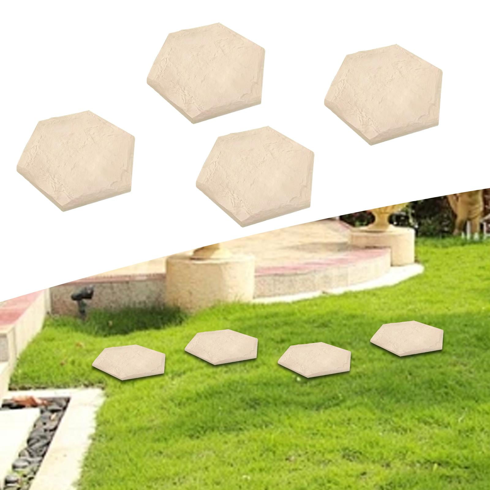 Colaxi 4 Pieces Garden Stepping Stones Pathway Garden Decoration Sturdy ...