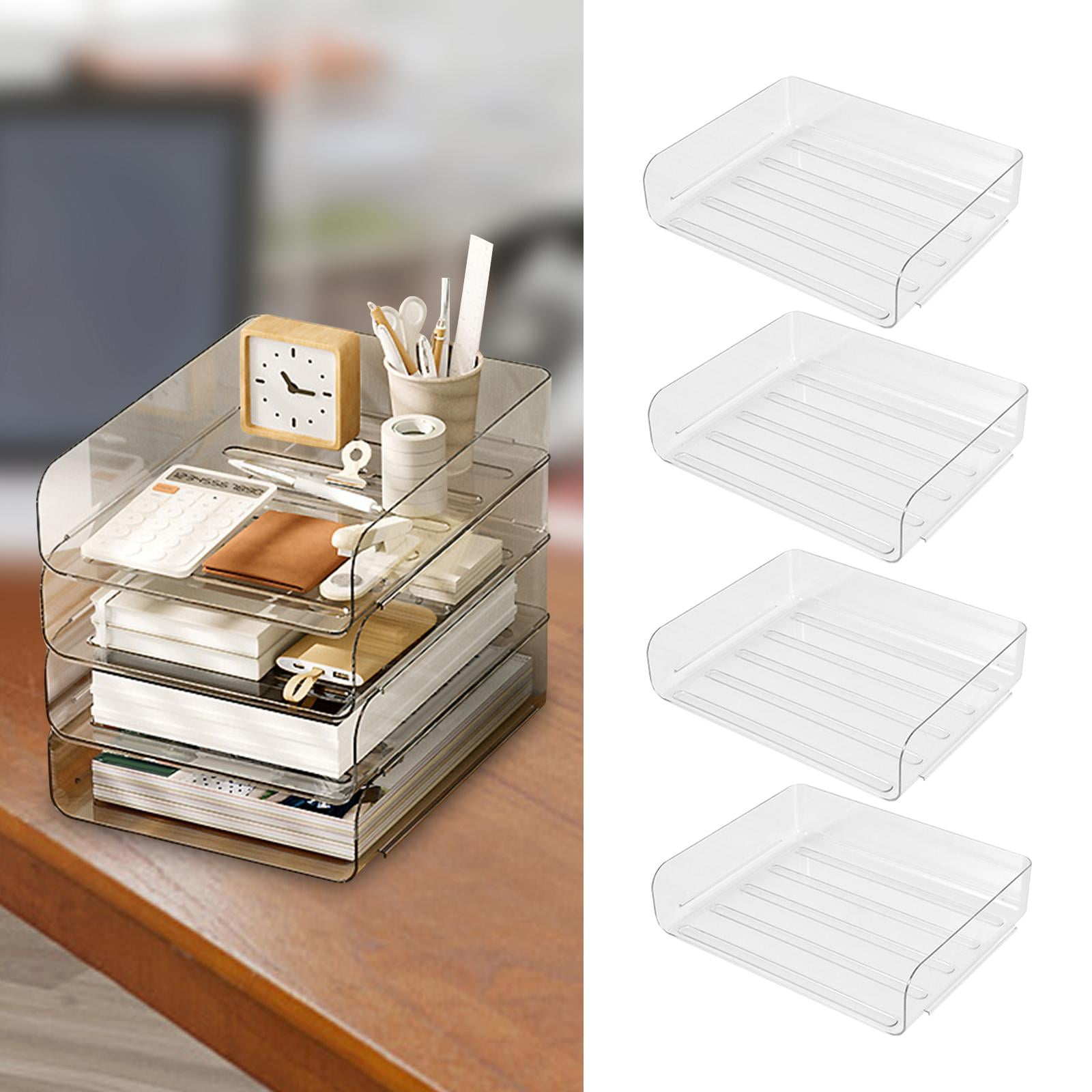 Colaxi 4Pcs Desktop Paper Letter Tray Paper Organizer Organization and ...