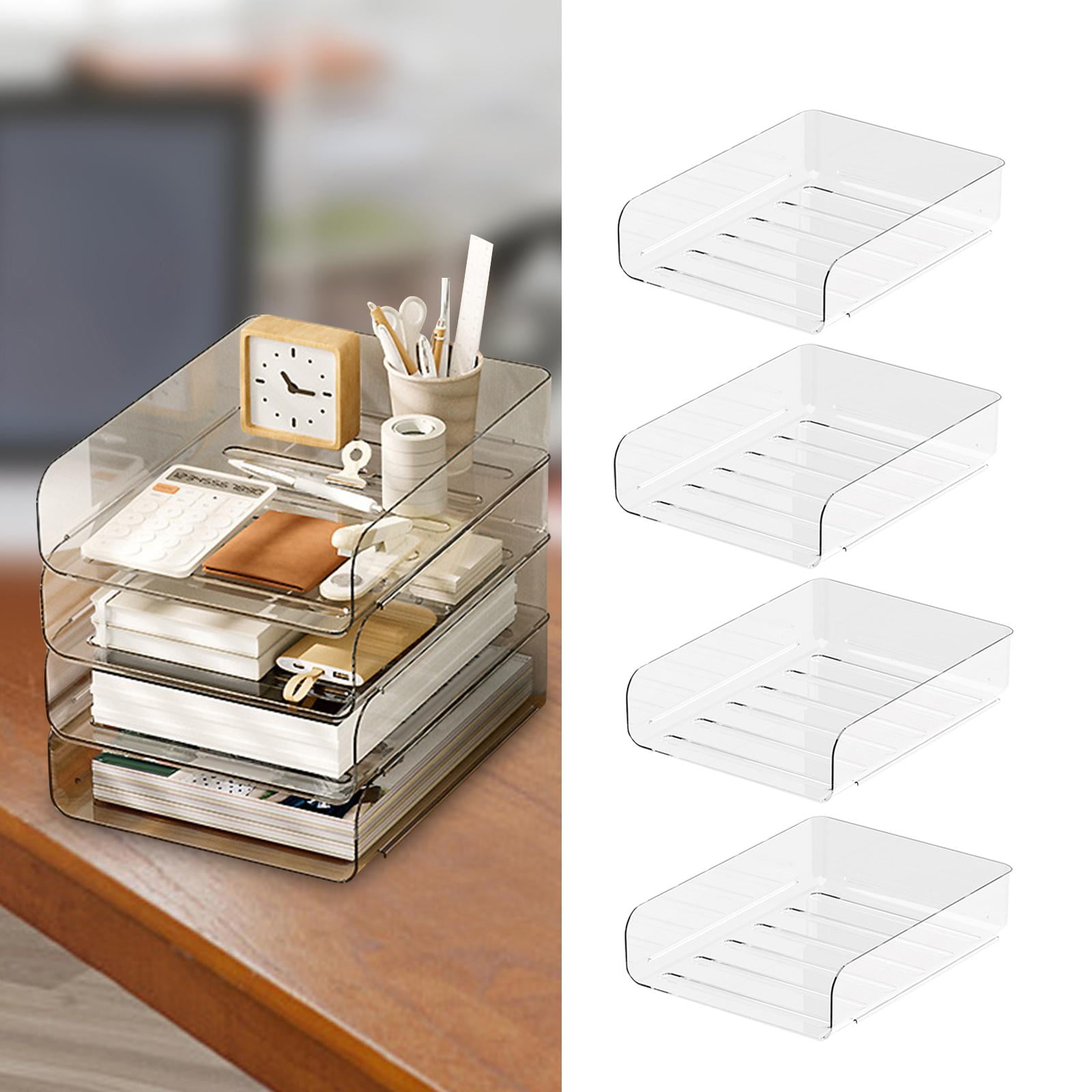 Colaxi 4Pcs Desktop Paper Letter Tray Paper Organizer Organization and ...