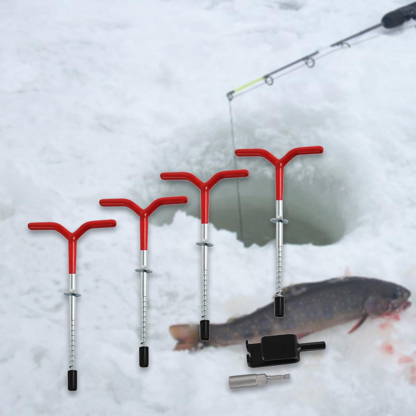Colaxi 4x Ice Fishing Anchors Ice Fishing Tent Stakes Ice Anchor Power ...