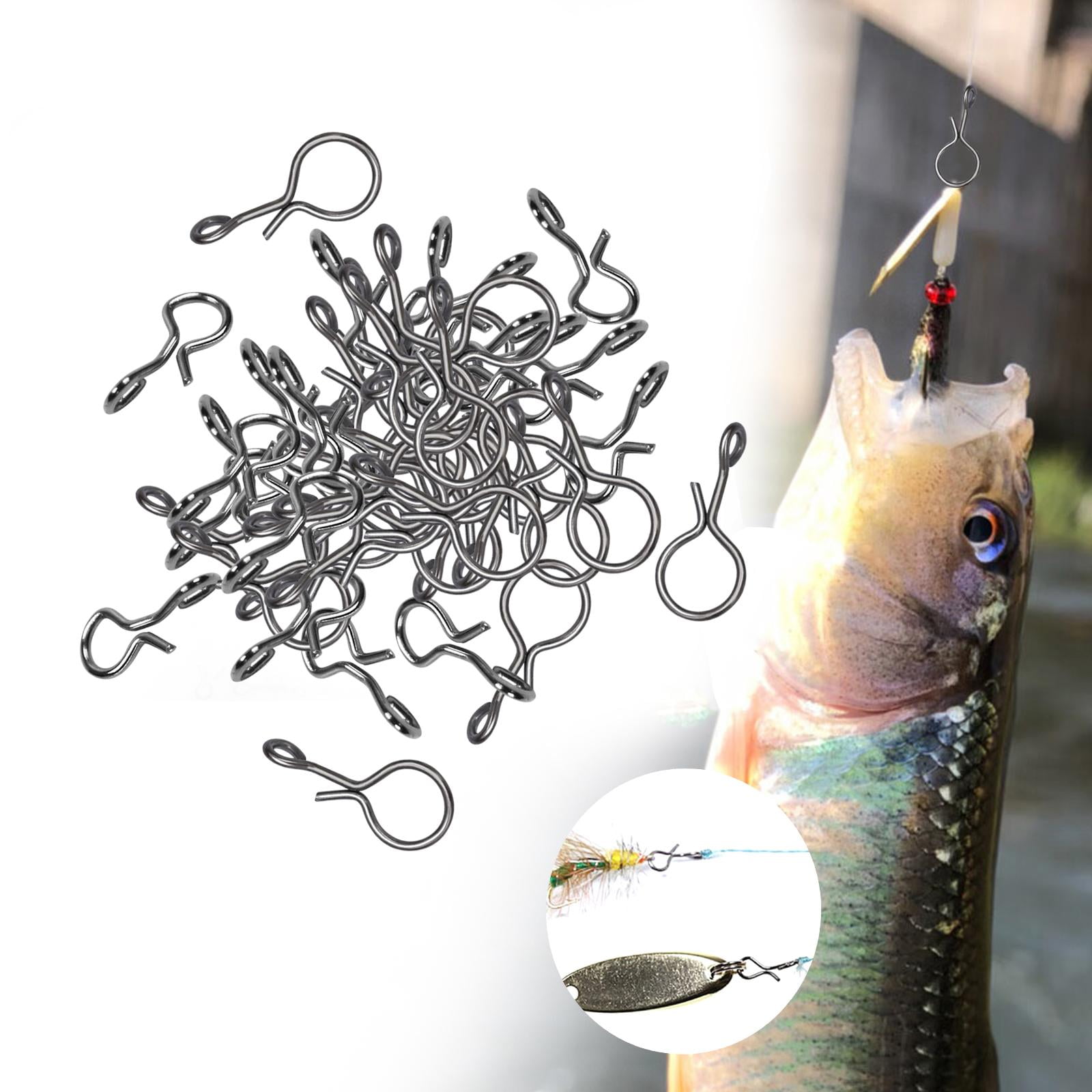 Colaxi 50Pcs Fly Fishing Snap No Knot Snap Lure Connector Quick Change ...
