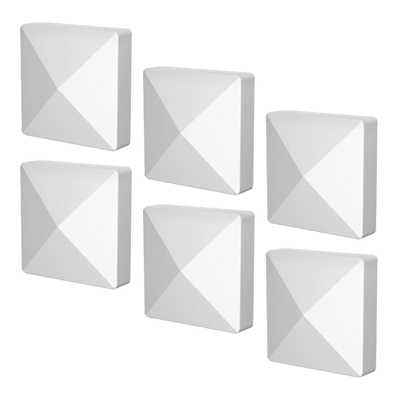 Colaxi 6x Fence Post Caps Pyramid Column Covers Reusable 4inch Fence ...