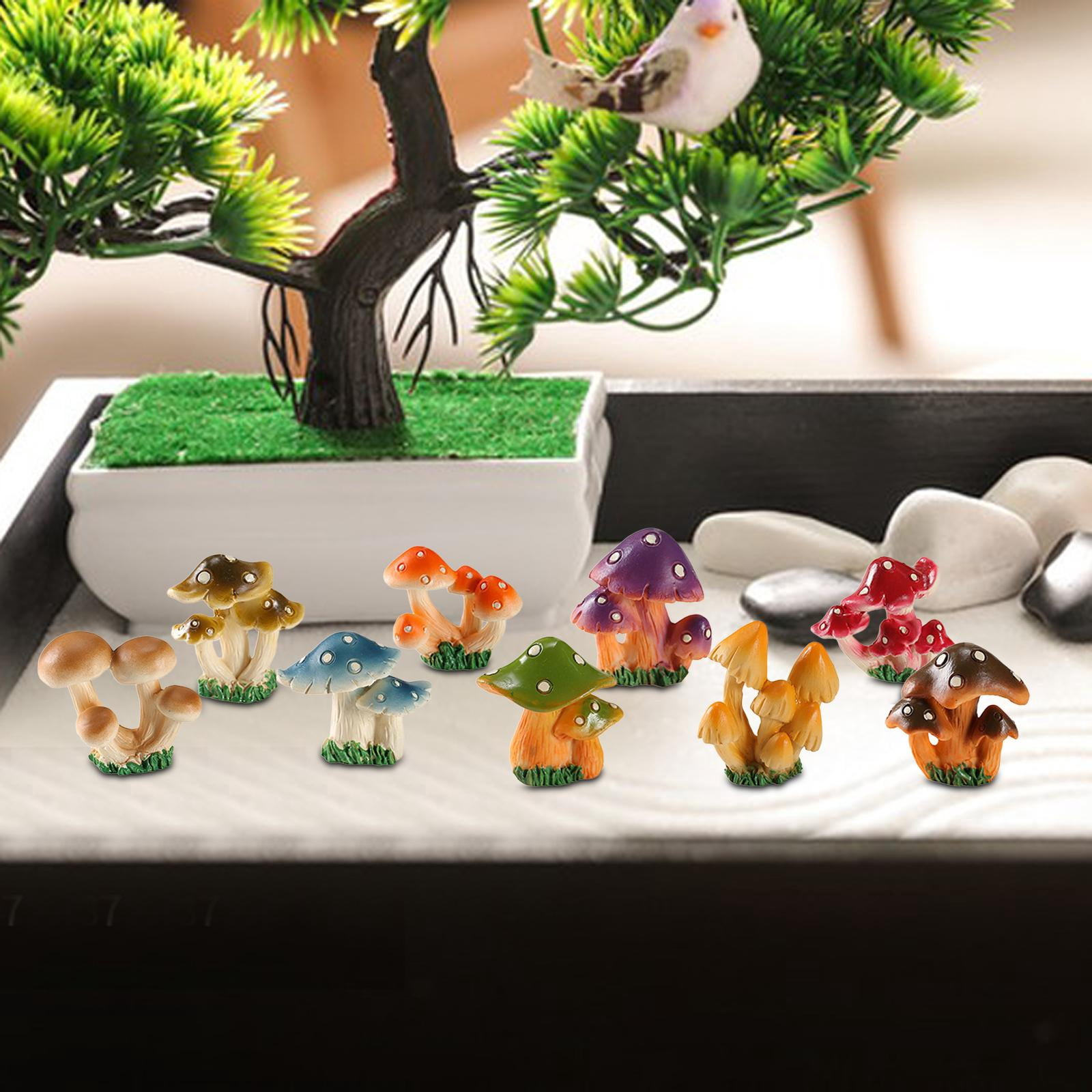 Colaxi 9 Pieces Mini s Figurines, Garden Accessories,Resin Model ...