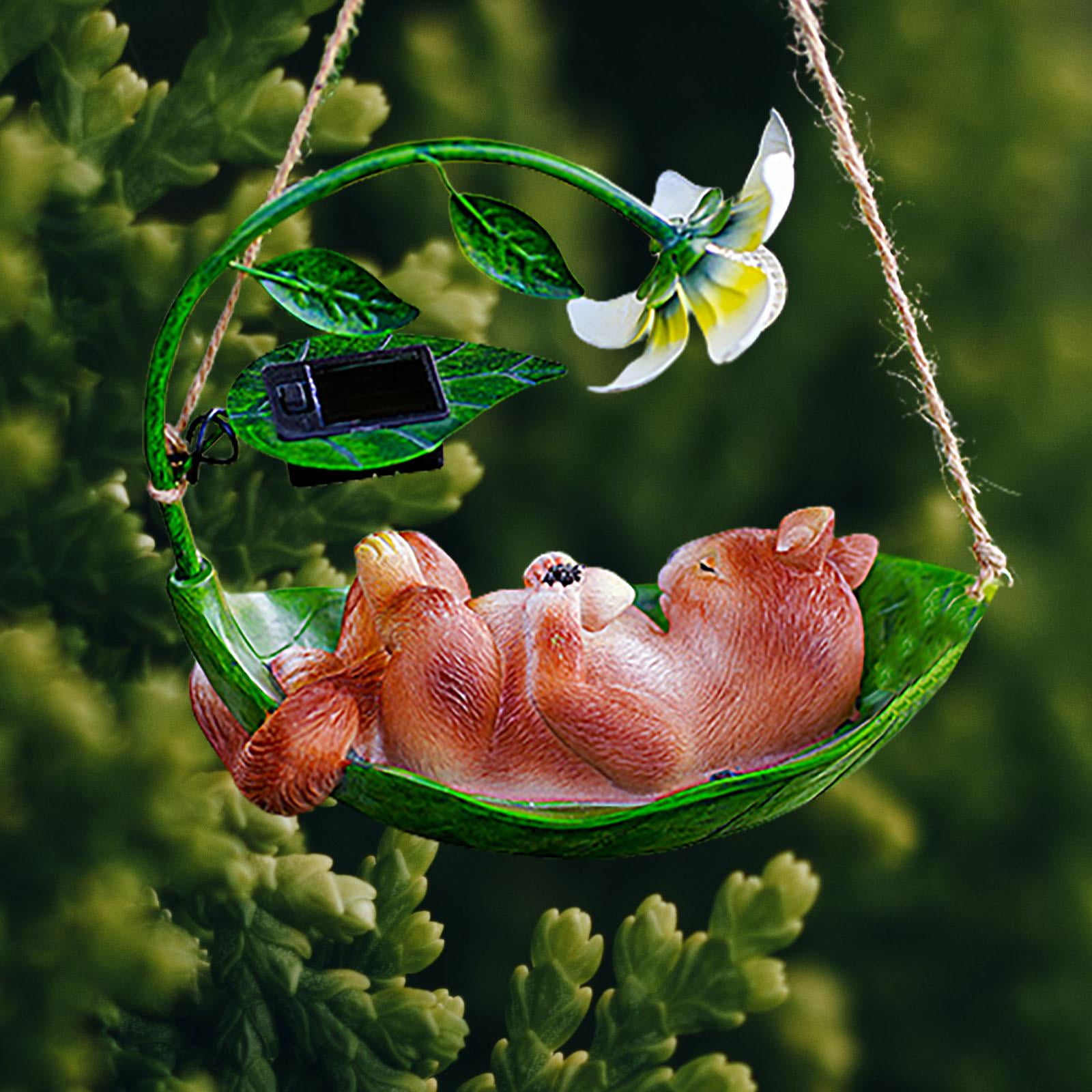 Colaxi Animal Hanging Solar Light Decorative Solar Light Statue Art ...