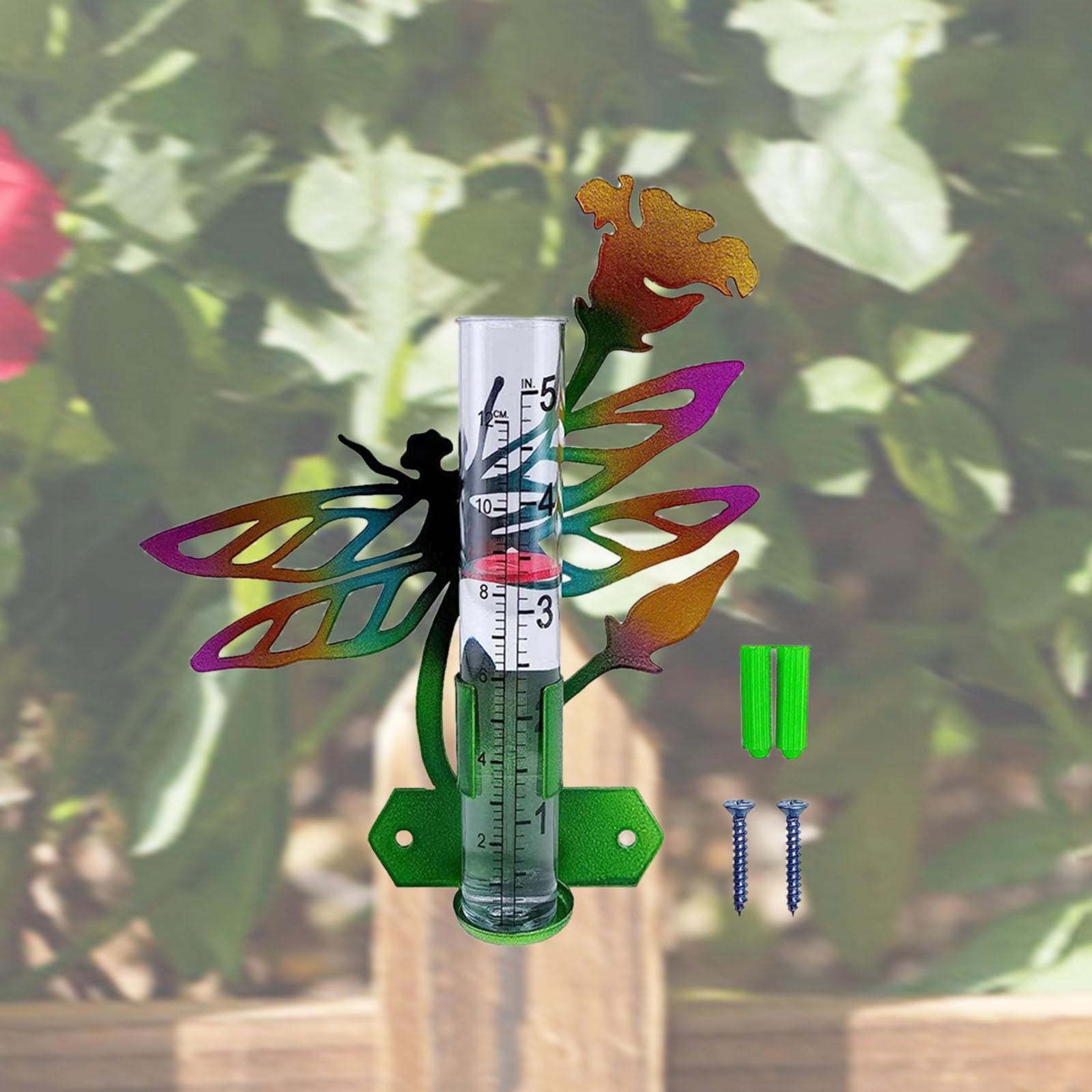 Colaxi Animal Rain Gauge Fence Mounting Glass Tube, Animal Statue ...