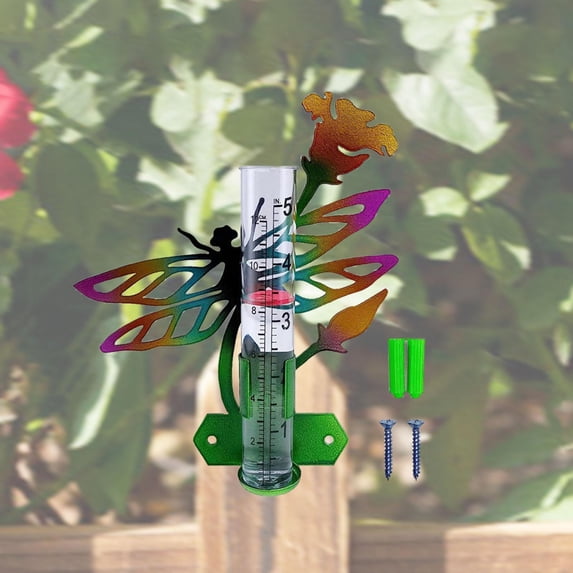 Colaxi Animal Rain Gauge Fence Mounting Glass Tube, Animal Statue ...