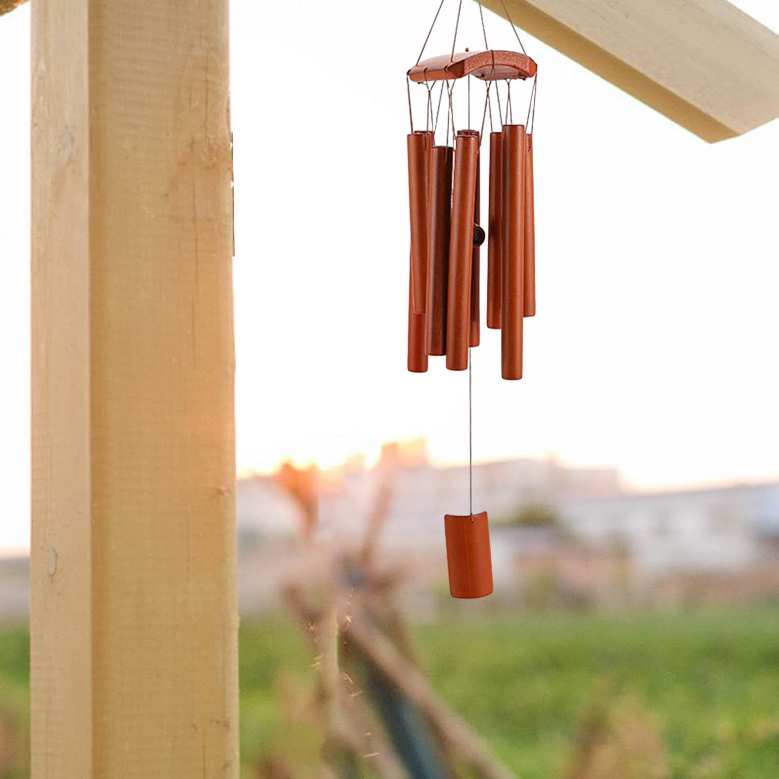 Colaxi Bamboo Chime Wooden Wind Chime Modern Bless Hanging Crafts ...