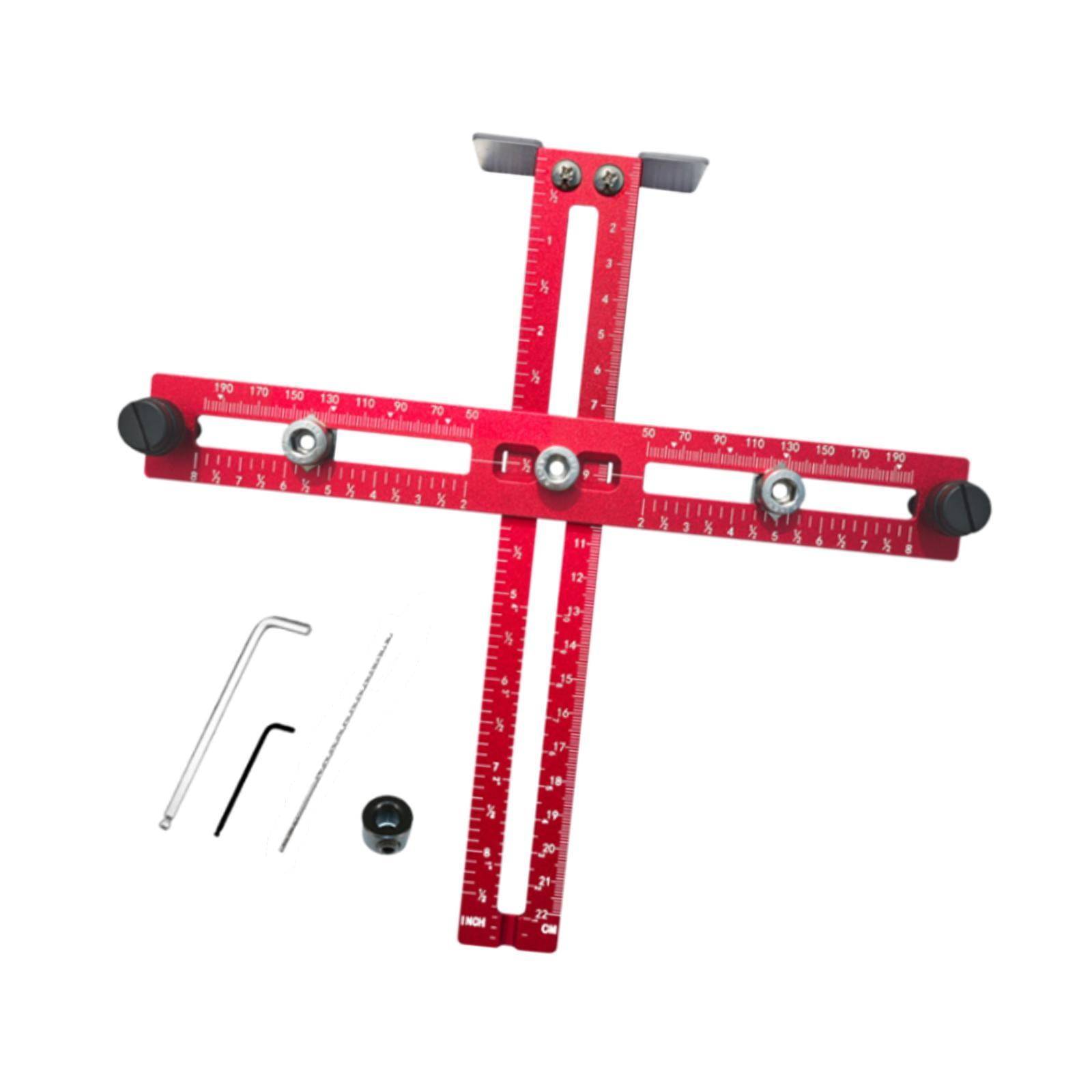 Colaxi Drill Positioning Ruler, Multi Angle Measuring Ruler Adjustable ...