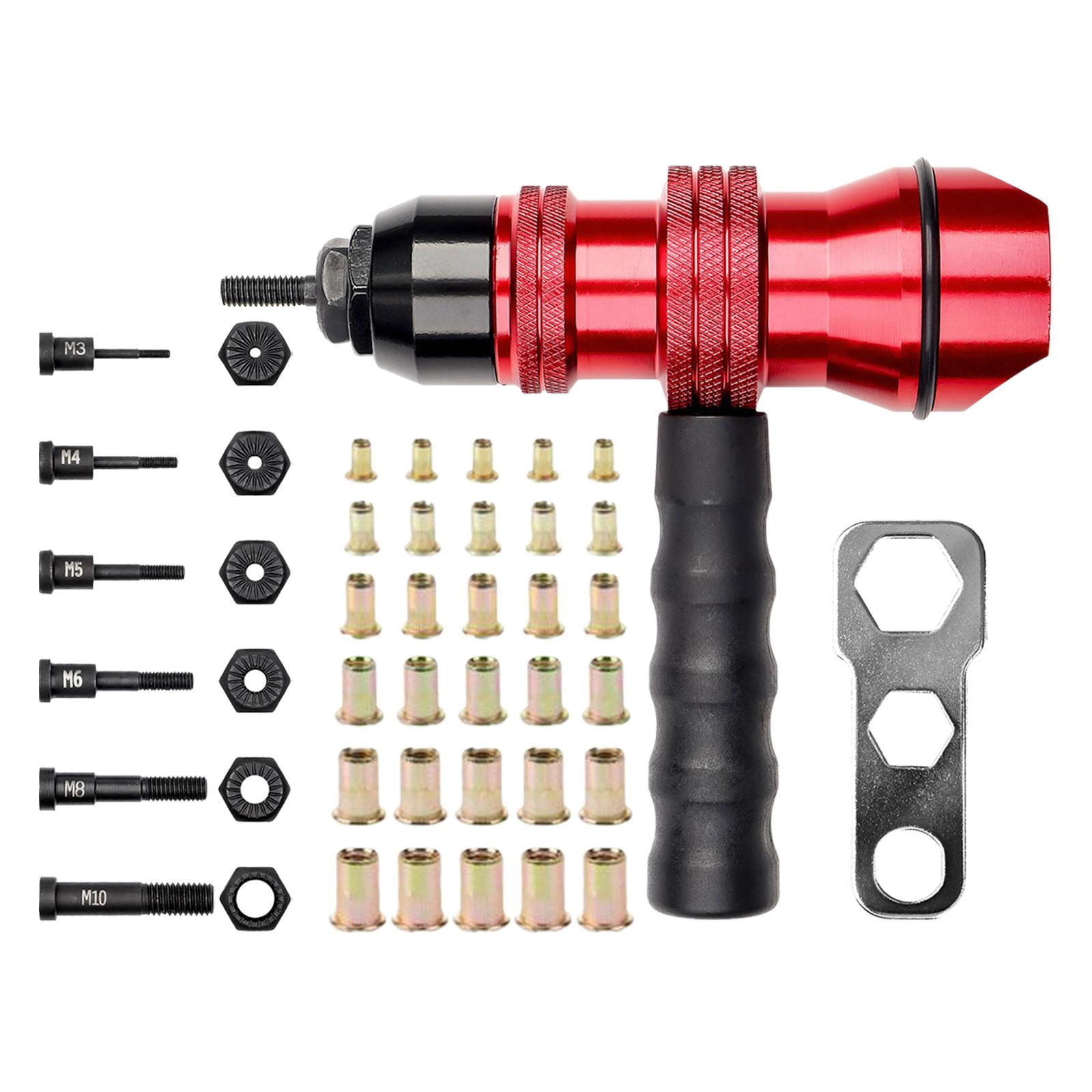 Colaxi Electric Rivet Nut Machine Adapter Rivet Nut Tool Compact M3 M4 ...