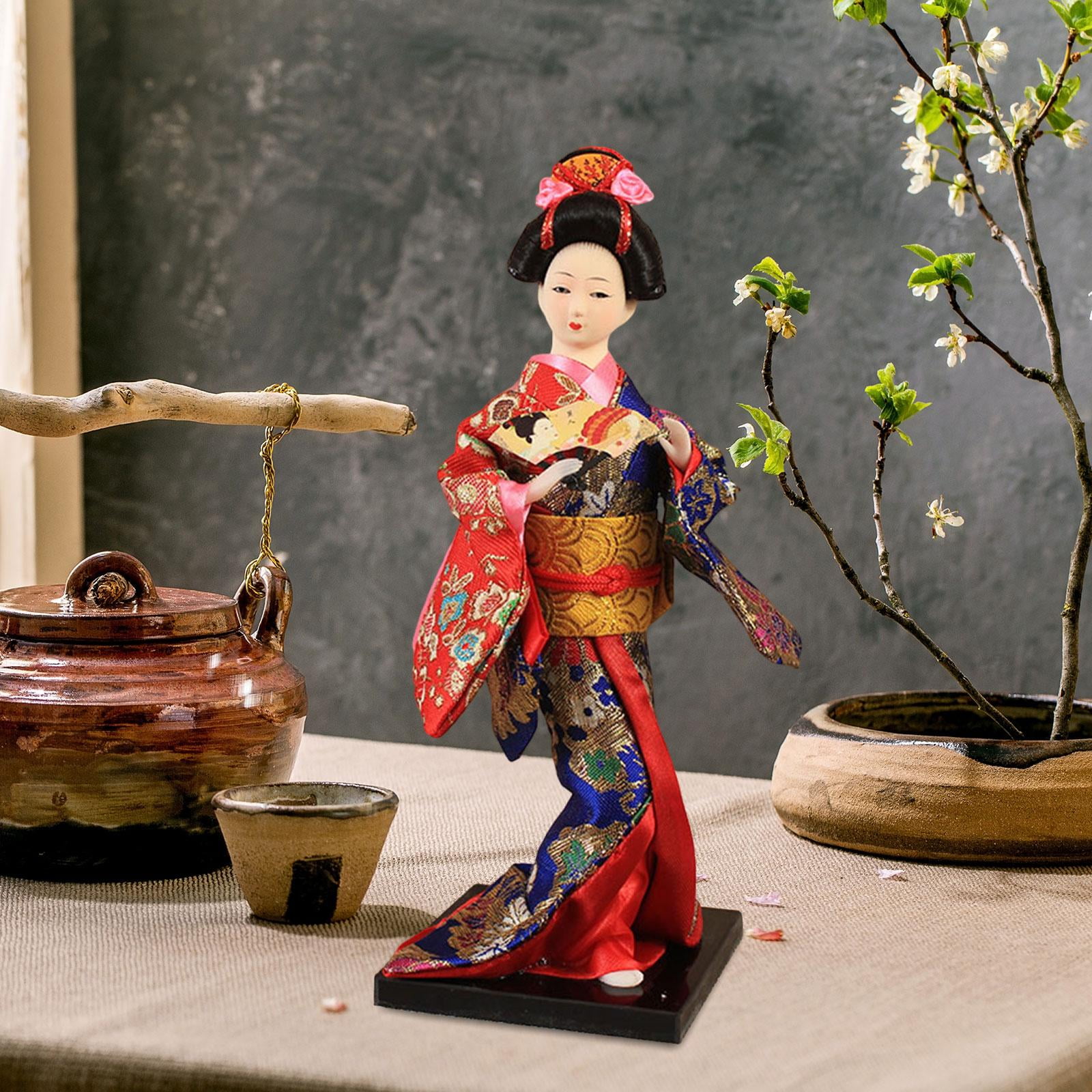 Colaxi Ethnic Japanese Geisha Dolls 9 inch Asian Geisha Doll for Table ...